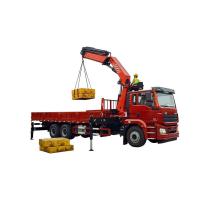 China 8 - 15 Ton Foldable Boom Truck Mounted Hydraulic Lifting Crane for sale