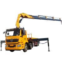 China 8 - 15 Ton Foldable Boom Truck Mounted Hydraulic Lifting Crane for sale