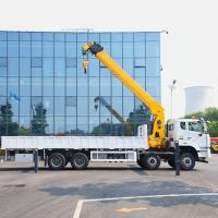 China Straight Arm Truck Mounted Crane 10m Boom Hydraulic Lifting Cranes for sale