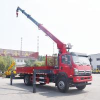 China Straight Arm Truck Mounted Crane 10m Boom Hydraulic Lifting Cranes for sale