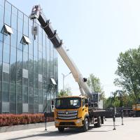 China Straight Arm Truck Mounted Crane 10m Boom Hydraulic Lifting Cranes for sale