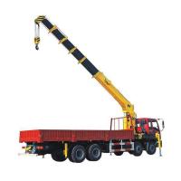 China Small 5 - 10 Ton Truck Mounted Lift Crane Hydraulic Straight Boom Cranes for sale