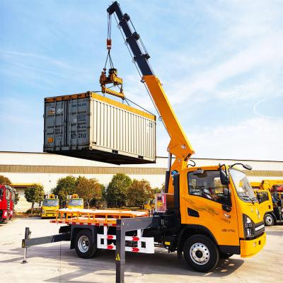 China 10 Tons Telescopic Arm Lifting Crane Hydraulic Truck Mounted Crane for sale