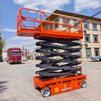 China Scissor Lift Platform 6m 8m 450kg Hydraulic Electric Lift For Warehouses for sale