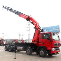 China Durable 6 Ton 10 Ton Folding Boom Truck Mounted Crane For Construction for sale