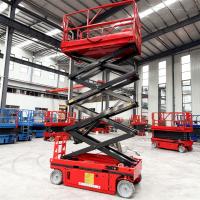China Compact Scissor Lift 7m 8m Electric Hydraulic Self Propelled Scissor Lift for sale