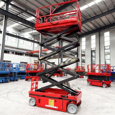 China Compact Scissor Lift 7m 8m Electric Hydraulic Self Propelled Scissor Lift for sale