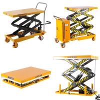 China Manual Lifting Platform 500kg Mobile Small Cargo Lifting Vehicle for sale