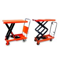 China Portable Lifting Platform Manual Hydraulic Small Loading Lift Vehicle for sale