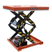 China 1ton 3m Small Warehouse Hydraulic Goods Lift Electric Scissor Lift Tables for sale