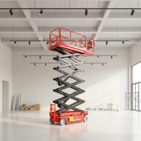 China Electric Scissor Lift Mobile Lifting Platform With 320 - 450kg Load Capacity for sale