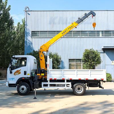 China Hydraulic Crane Truck 10 Ton Cargo Lifting Crane with Straight Arm for sale