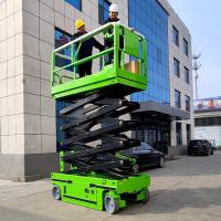 China Self Propelled Electric Scissor Lift 8m 10m 12m Battery Powered Aerial Work Platform for sale