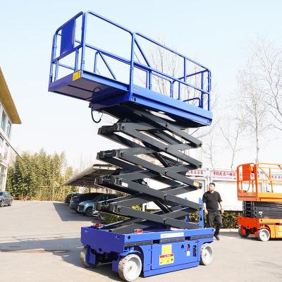 China 450kg 10m Self Propelled Electric Scissor Lift Hydraulic Aerial Work Platform for sale