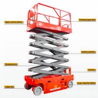 China Self Propelled Electric Steel Scissor Lift 8m 320kg Aerial Work Platform for sale