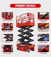 China Max 14m Height Electric Mobile Scissor Lift Self Propelled Hydraulic Lift Platform for sale