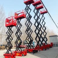 China 6-16m Aerial Work Lifting Platform Electric Hydraulic Scissor Lifter For Sale for sale