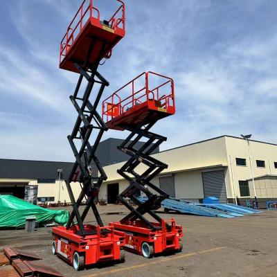 China Hydraulic Self Propelled Scissor Lift 12m 14m Working Height Electric Lifting Platform for sale