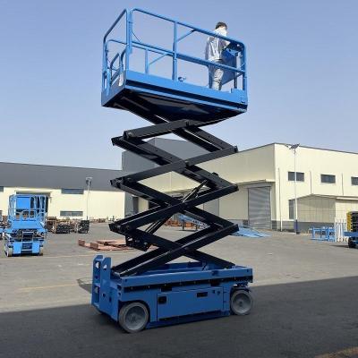 China 8m 10m 12m Lifting Height Electric Mobile Scissor Lift For Aerial Work for sale