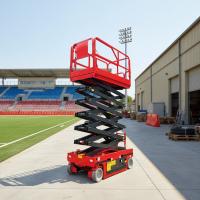 China 14m 16m 230kg Hydraulic Electric Scissor Lift Mobile Aerial Work Platform for sale