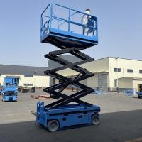 China 6m 8m 10m 12m Self Propelled Scissor Lift Elevator Hydraulic Aerial Lifting Platform for sale