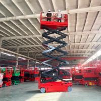 China Mini Full Electric Scissor Lift 230kg Load 6m Height For Indoor Maintenance for sale