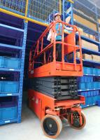 China Mini Full Electric Scissor Lift 230kg Load 6m Height For Indoor Maintenance for sale