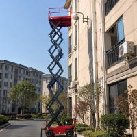 China 12m 500kg Scissor Lift Platform Hydraulic Mobile Scissor Lifter for sale