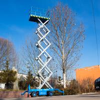 China 12m 500kg Scissor Lift Platform Hydraulic Mobile Scissor Lifter for sale