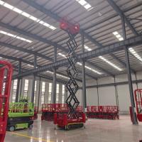 China Small Tracked Electric All Terrain Self Propelled Crawler Scissor Lift for sale