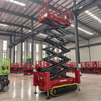 China Small Tracked Electric All Terrain Self Propelled Crawler Scissor Lift for sale