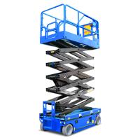China 8m 10m 12m Self Propelled Scissor Lift Hydraulic Aerial Lifting Platform For Outdoor Work for sale