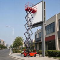 China Electric Small Aerial Work Platform 10m 500kg Mobile Scissor Lift for sale