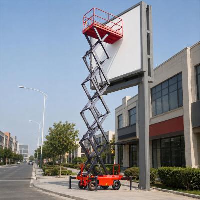 China Electric Small Aerial Work Platform 10m 500kg Mobile Scissor Lift for sale
