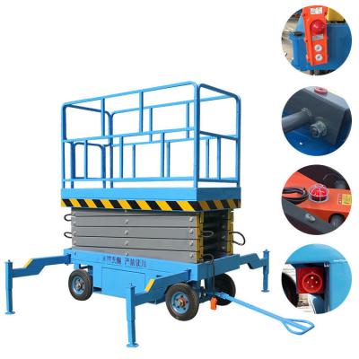 China Manual Push Work Lifting Platform Mobile Scissor Lifter For Warehouse Material for sale