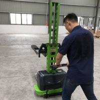 China 1500kg 1.6m Self Loading Walkie Stacker Mobile Pallet Lift for sale