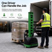 China 1500kg 1.6m Self Loading Walkie Stacker Mobile Pallet Lift for sale