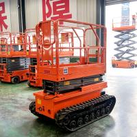 China Self Propelled Crawler Scissor Lifts 6m 8m Tracked Scissor Lift Platform for sale