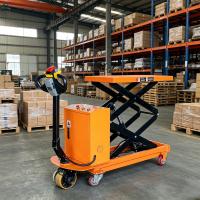 China Self Propelled All Electric Hydraulic Scissor Lift Cart for Warehouse Handling for sale