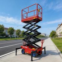 China Mobile Electric Scissor Lift Platform 4m - 10m Height 500kg Man Lifter for sale