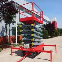 China Mobile Hydraulic Scissor Lift Table Portable Hand Push Elevating Platform 500kg for sale