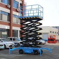 China Mobile Hydraulic Scissor Lift Table Portable Hand Push Elevating Platform 500kg for sale
