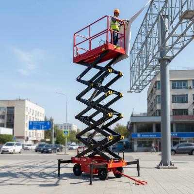China Electric Hydraulic Mobile Scissor Lift Table Hand Push Lifting Platform for sale