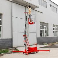 China 150kg Single Mast Aluminium Alloy Lifting Platform Maintenance Installation Lift for sale
