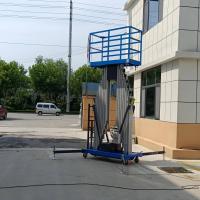 China Electric Hydraulic Aluminum Alloy Foldable Double Mast Lift for sale
