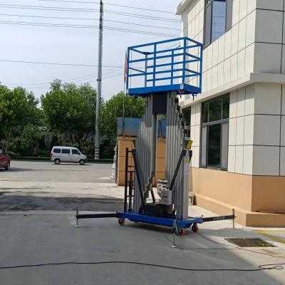 China Electric Hydraulic Aluminum Alloy Foldable Double Mast Lift for sale