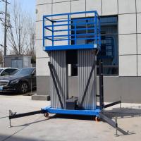 China Electric Hydraulic Aluminum Alloy Foldable Double Mast Lift for sale