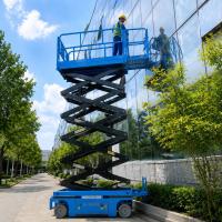 China 10m 12m Mobile Man Lift Platform Electric Hydraulic Self Propelled Scissor Lift for sale