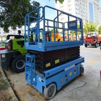 China 10m 12m Mobile Man Lift Platform Electric Hydraulic Self Propelled Scissor Lift for sale