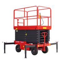 China Mobile Hydraulic Scissor Lift Table 0.5 Ton Capacity Aerial Work Platform for sale